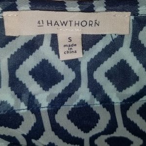41 Hawthorn | Tops | 4 Hawthorn Navy White Sheer Blouse Size Small ...